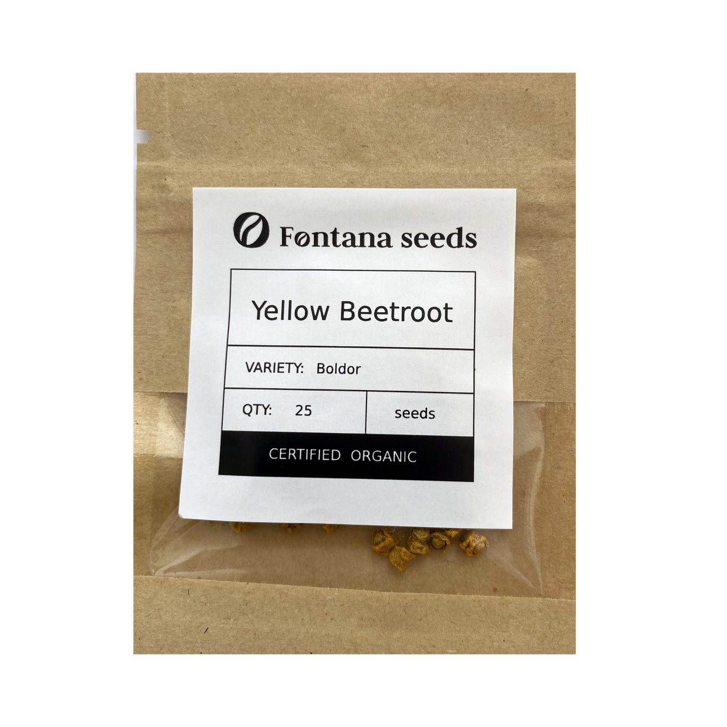 Organic Yellow Beetroot Boldor Seeds | Fontana Seeds